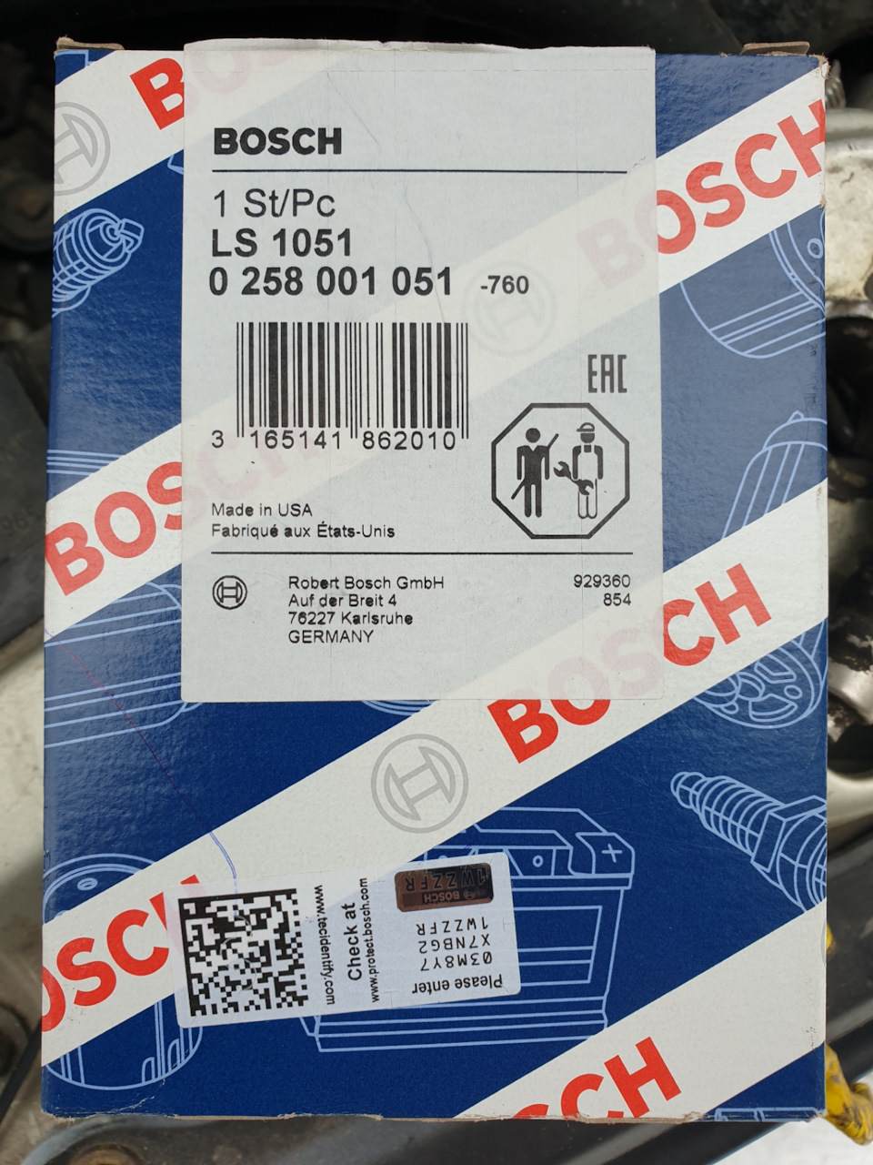 0258001051 ЛЯМБДА-ЗОНД BOSCH | Запчасти на DRIVE2