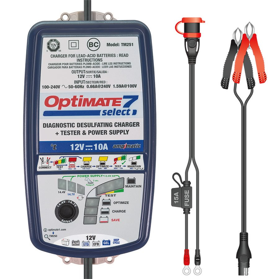 Видеообзор: зарядное устройство OptiMate 7 SELECT. — Battery Service на ...