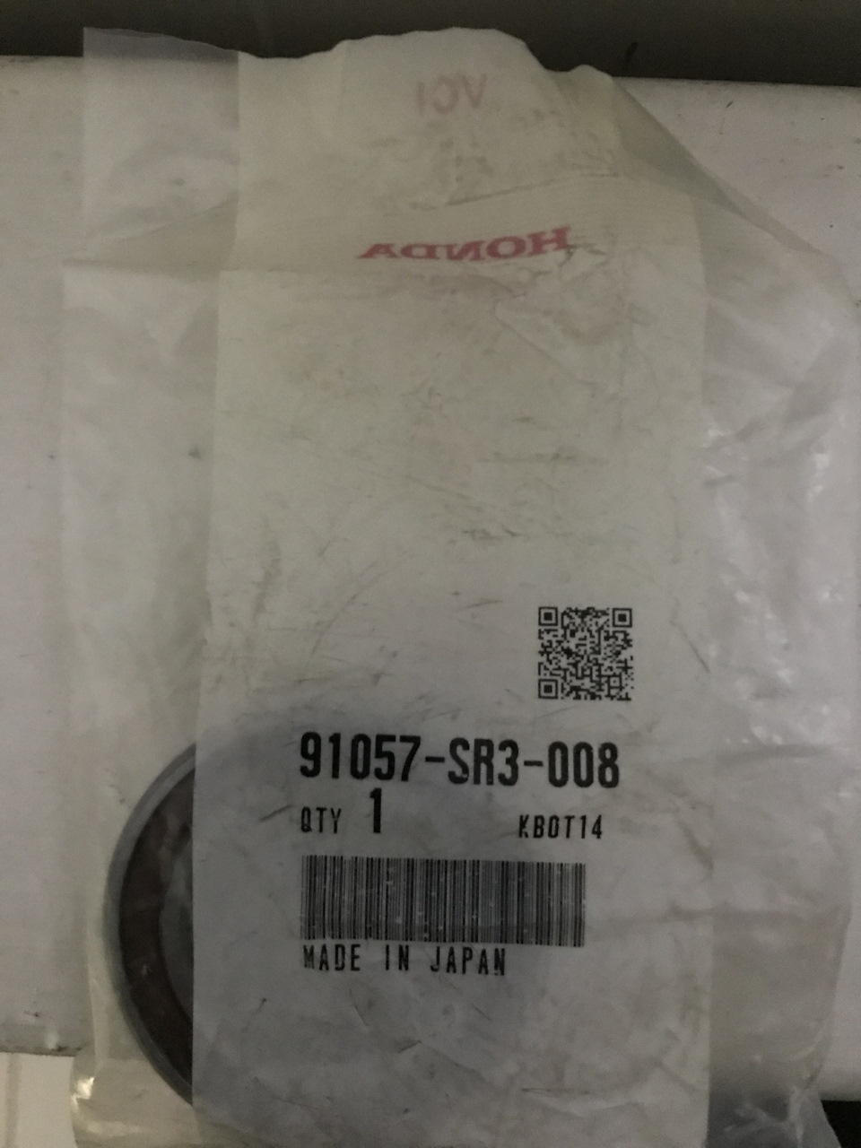 91057SR3008 ПОДШИПНИК ПРИВОДНОГО ВАЛА 33X55X15. Honda | Запчасти на DRIVE2