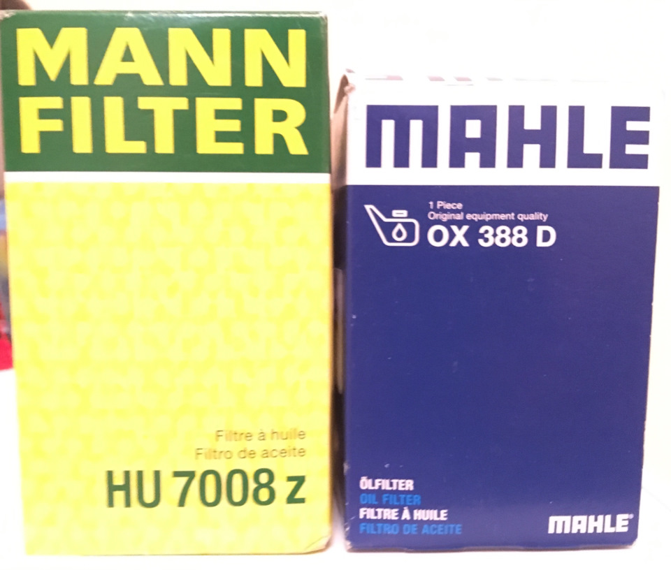 Сравнение масляных фильтров MANN hu7008z и Mahle ox388d — Volkswagen ...
