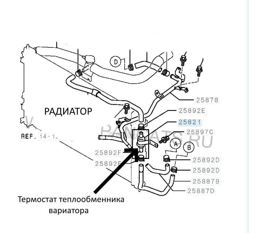 2920A063 Термоклапан радиатора раздатки Mitsubishi | Запчасти на DRIVE2