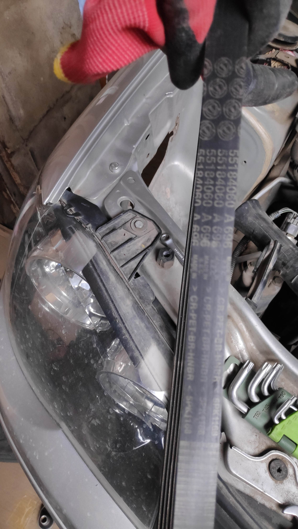 55184060 Ремень генератора 5PK1165 Albea +AC FIAT ALFA LANCIA ...