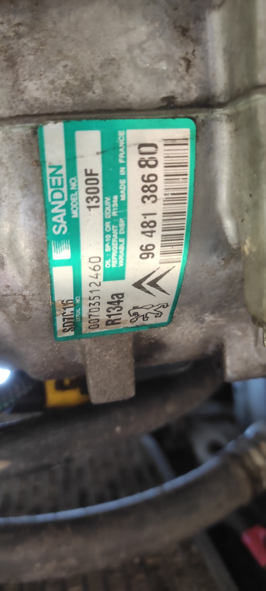 Подшипник шкива копресора кондиционера — Citroen C5 (1G), 2 л, 2005 ...