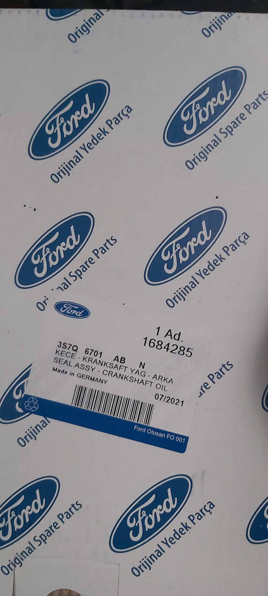 1684285 Масл.упл.коленв Ford | Запчасти на DRIVE2