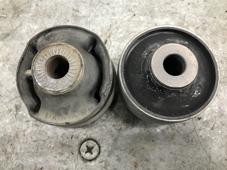 Установка/замена оригинальных задних сайлентблоков передних рычагов ...