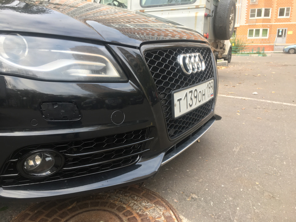 Замена переднего бампера на S-Line — Audi A4 (B8), 3,2 л, 2008 года ...