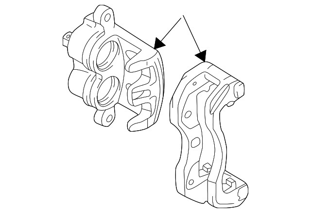 MR510538 Суппорт тормозной передний левый (L) Mitsubishi | Запчасти на ...