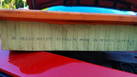 92196275 Фильтр воздушный / Chevrolet Camaro 09~ GM | Запчасти на DRIVE2