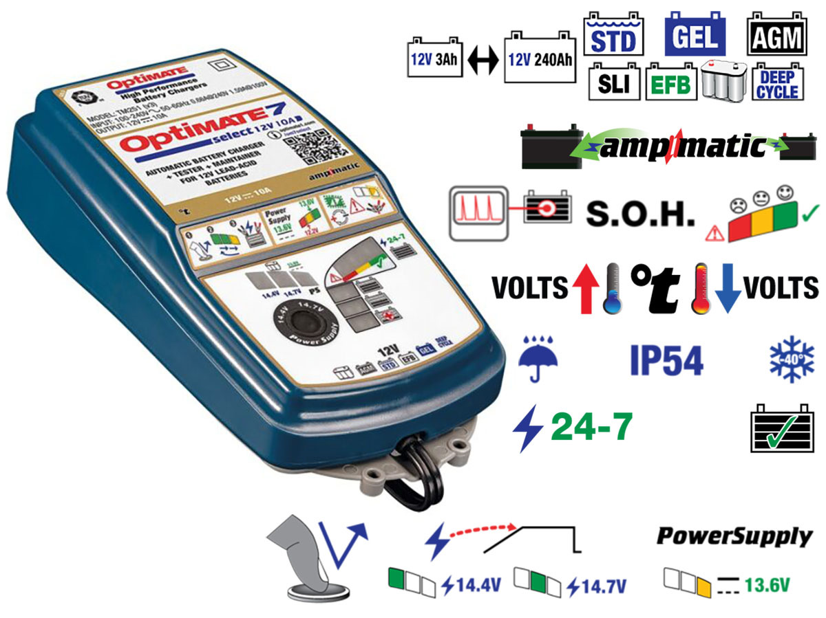 Новинка: OptiMate 7 Select Gold, TM260 V3 — Battery Service на DRIVE2