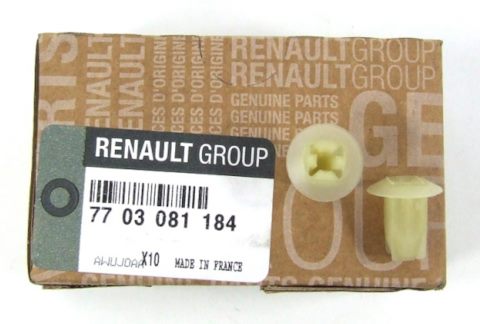 7703081184 Гайка пластмасс крепл облицовк RENAULT | Запчасти на DRIVE2