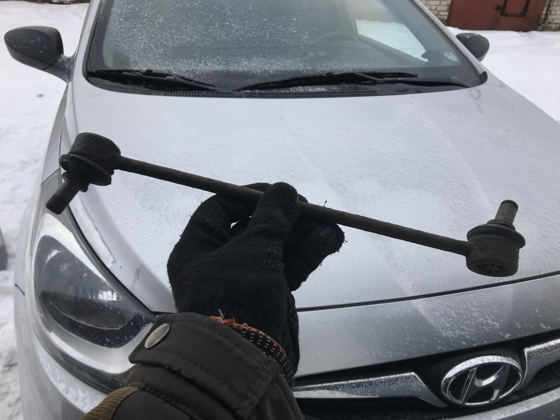 Стойка стабилизатора которая прошла 200000км. — Hyundai Solaris, 1,6 л ...