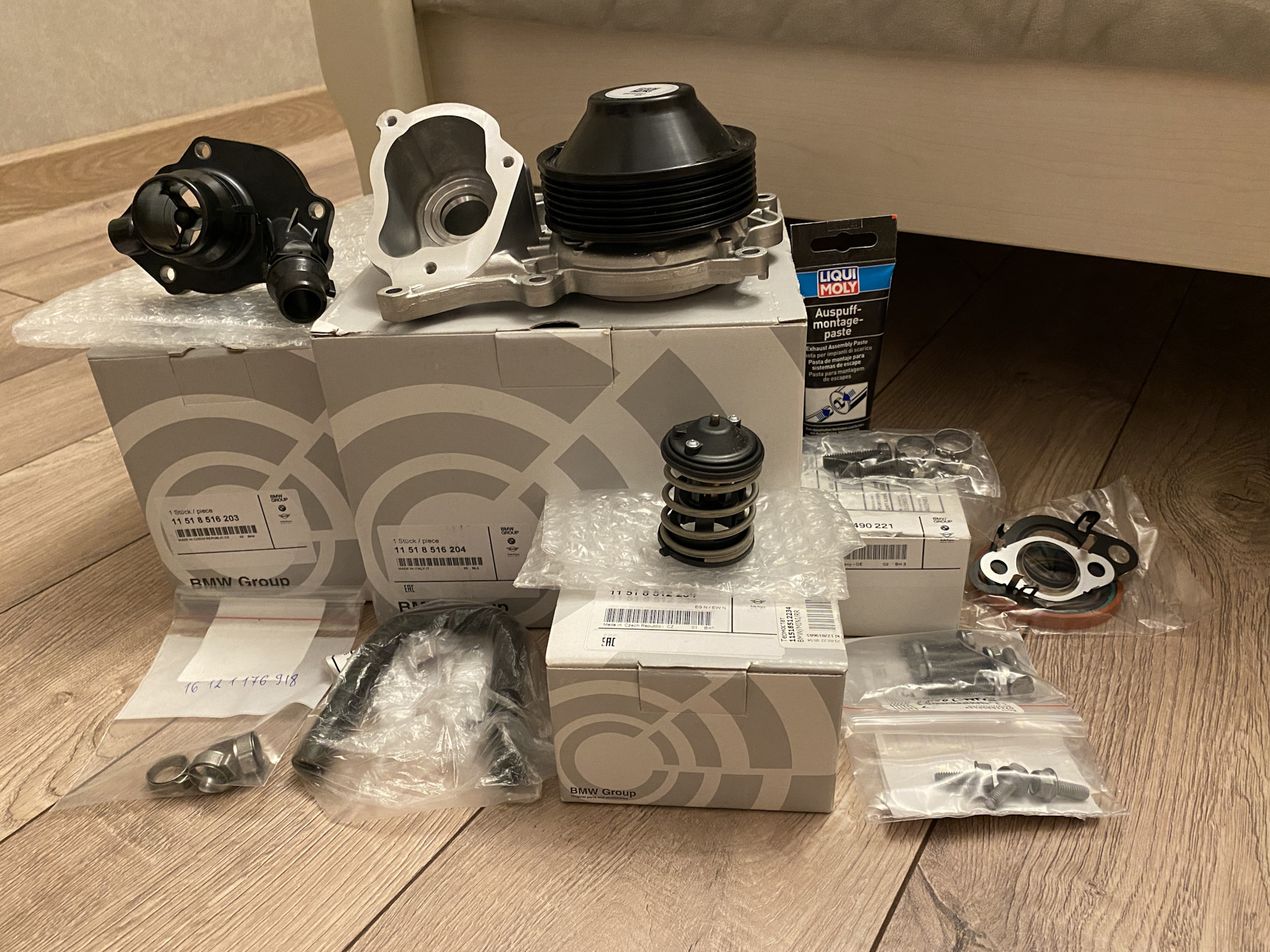 Помпа, термостат, демпфер, свечи накала, прокладка клапанной крышки ...