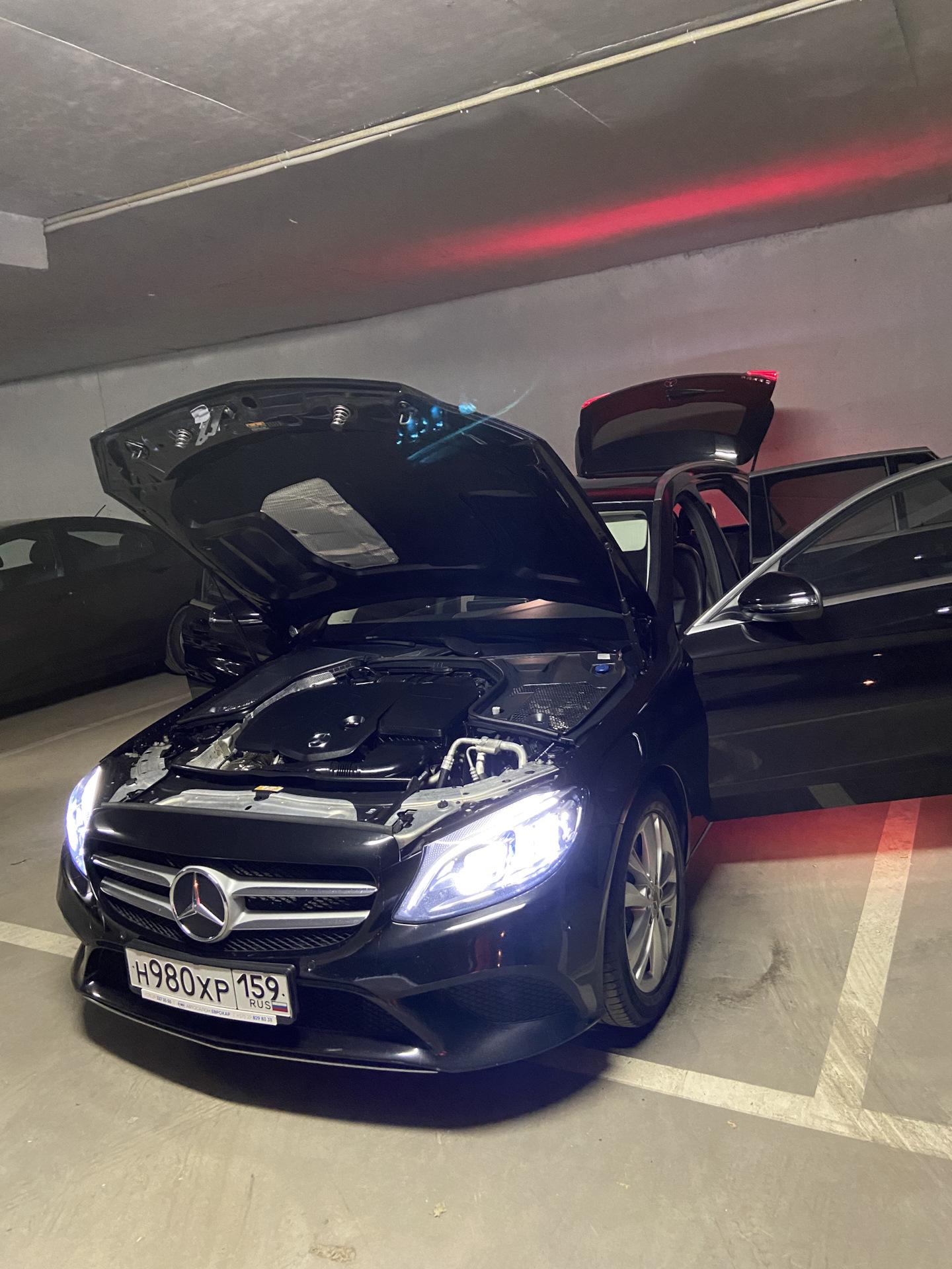 Помыл двигатель — Mercedes-Benz C-class (W205), 2,2 л., 2018 года | мойка | DRIVE2