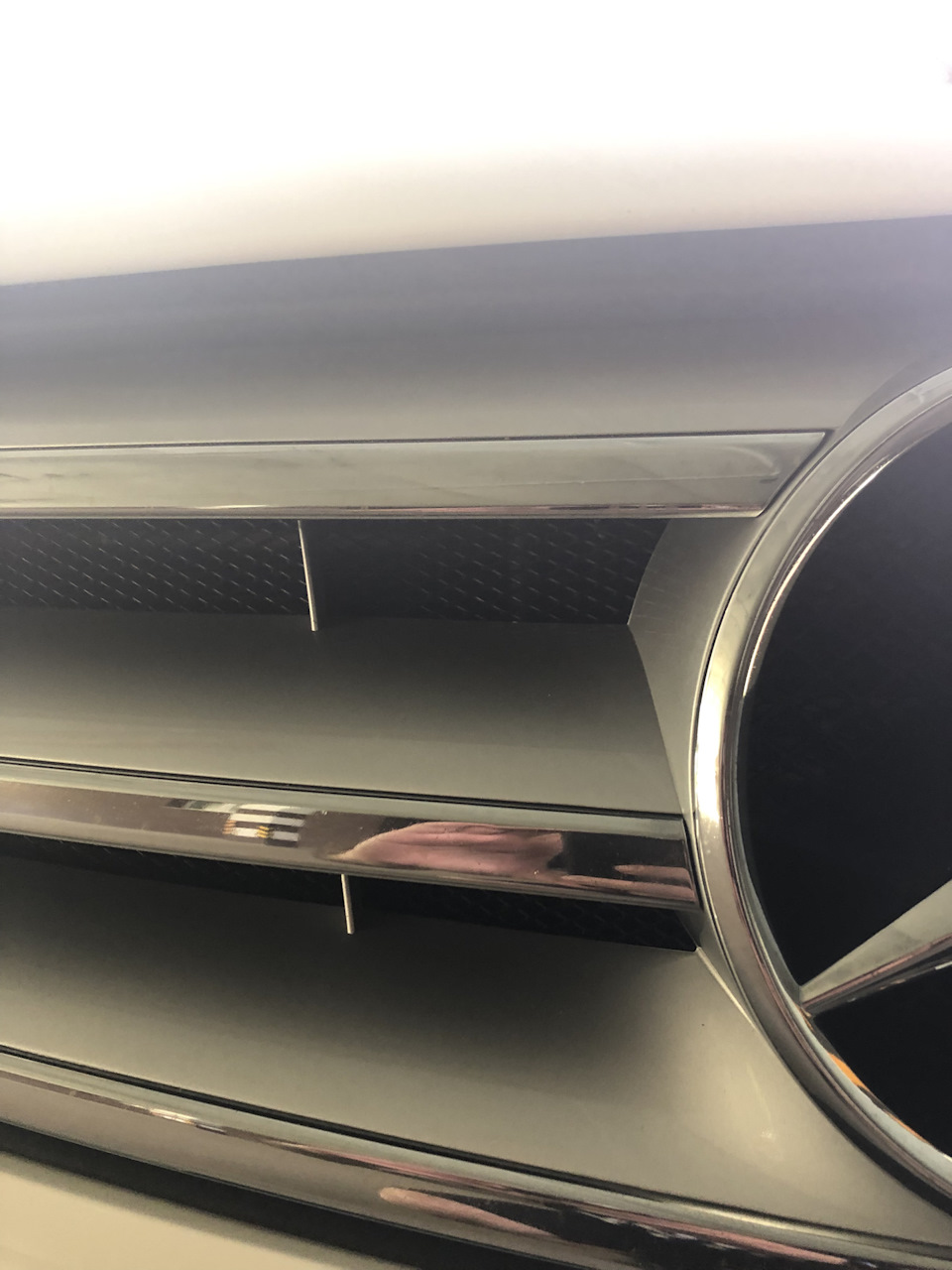 Сетка под решетку радиатора — Mercedes-Benz C-class (W204), 2,1 л, 2013 ...