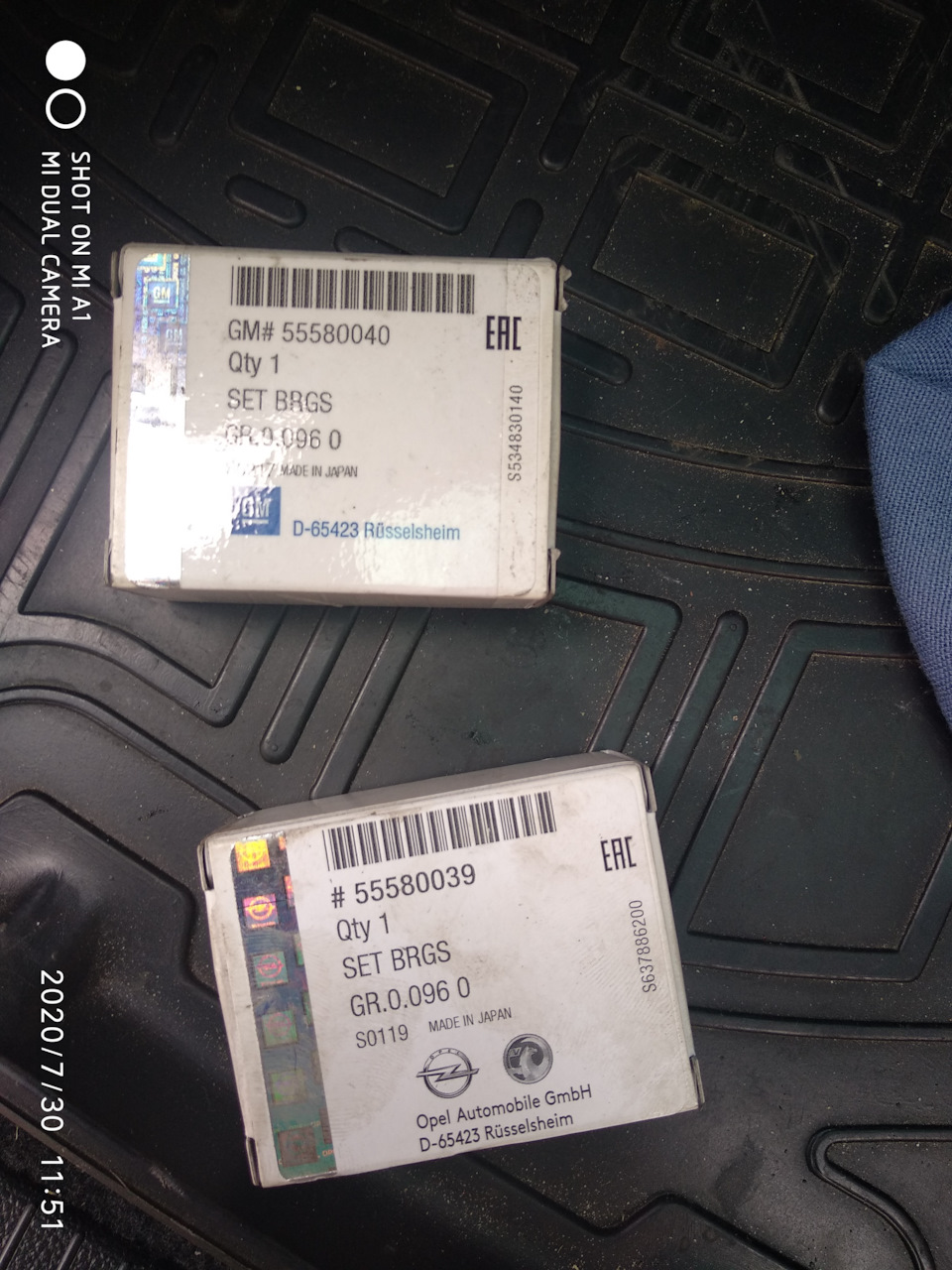 55580040 Подшипник скольжения коленвала GM | Запчасти на DRIVE2