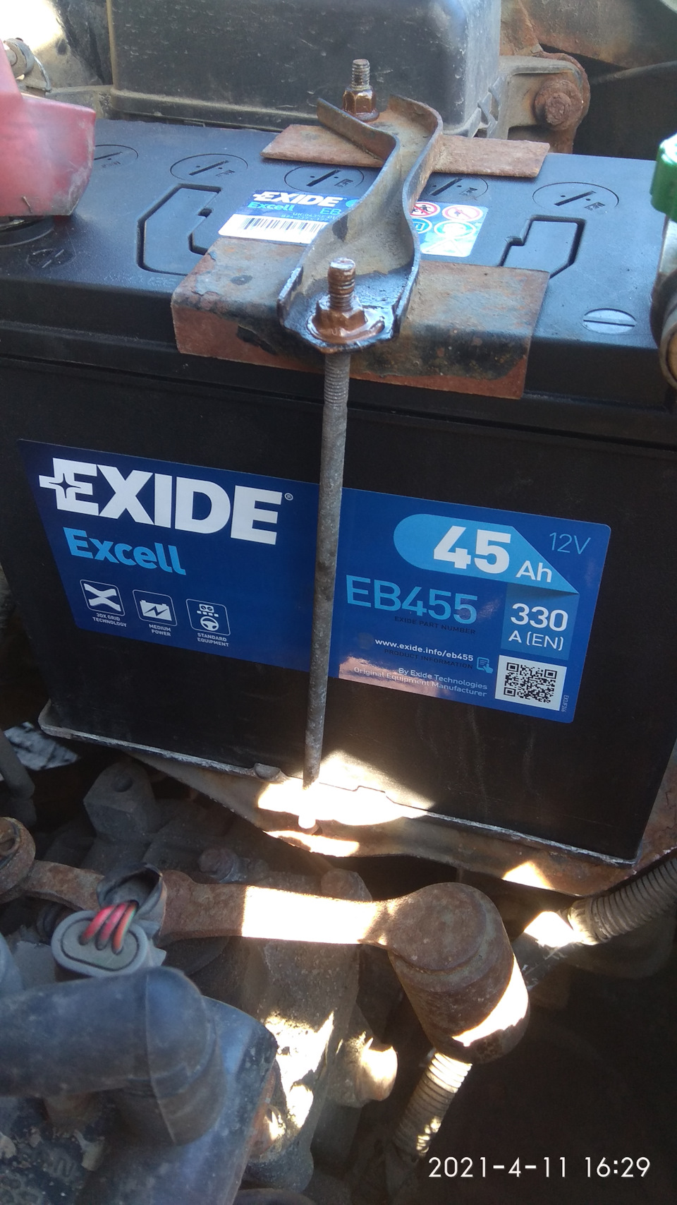 EB455 Аккумуляторная батарея EXIDE | Запчасти на DRIVE2