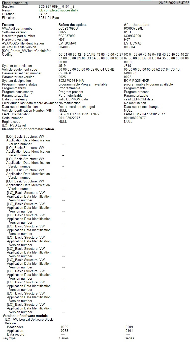 Обновление прошивки BCM 6C0937090 с 6C0937090B на 6C0937090E — Skoda ...