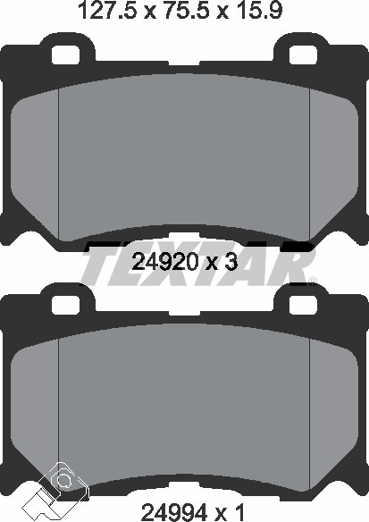 2492001 Комплект тормозных колодок. Передняя ось TEXTAR | Запчасти на DRIVE2