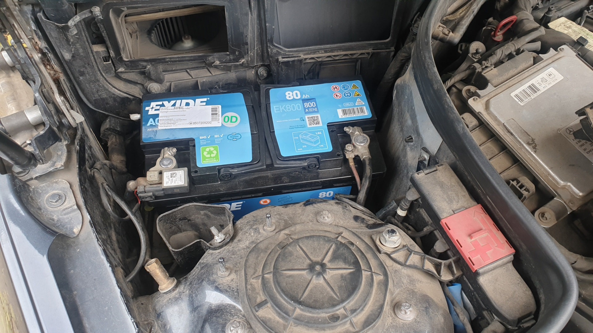 Новый акум Exide ek800 agm — Mercedes-Benz E-Class Estate (S212), 2,1 л ...