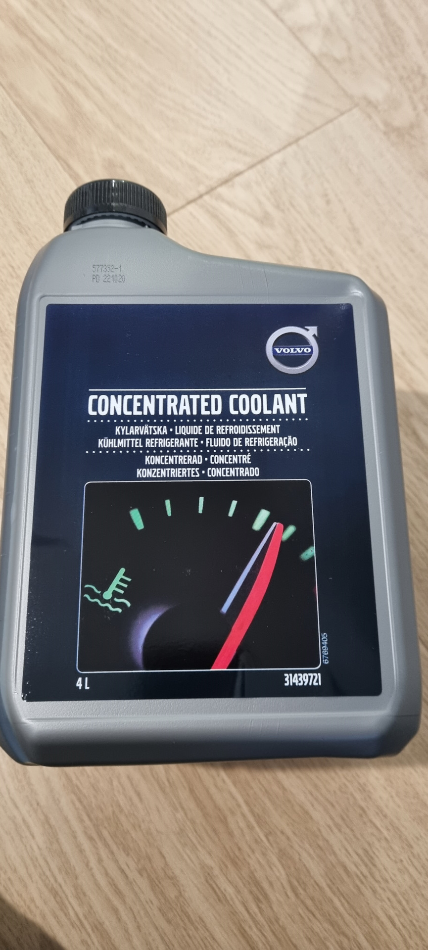 31439721 АНТИФРИЗ 4Л (КОНЦ) / ANTI-FREEZE Volvo | Запчасти на DRIVE2