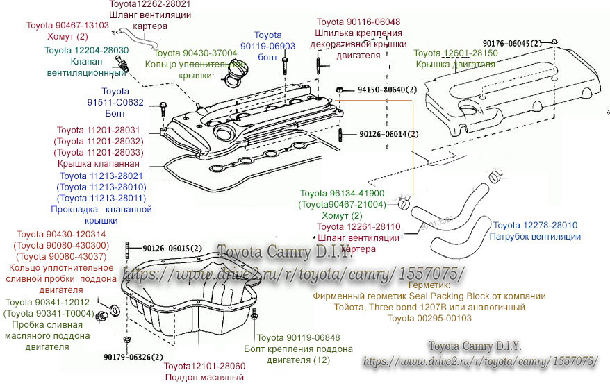 0029500103 Герметик мотора TOYOTA LEXUS | Запчасти на DRIVE2