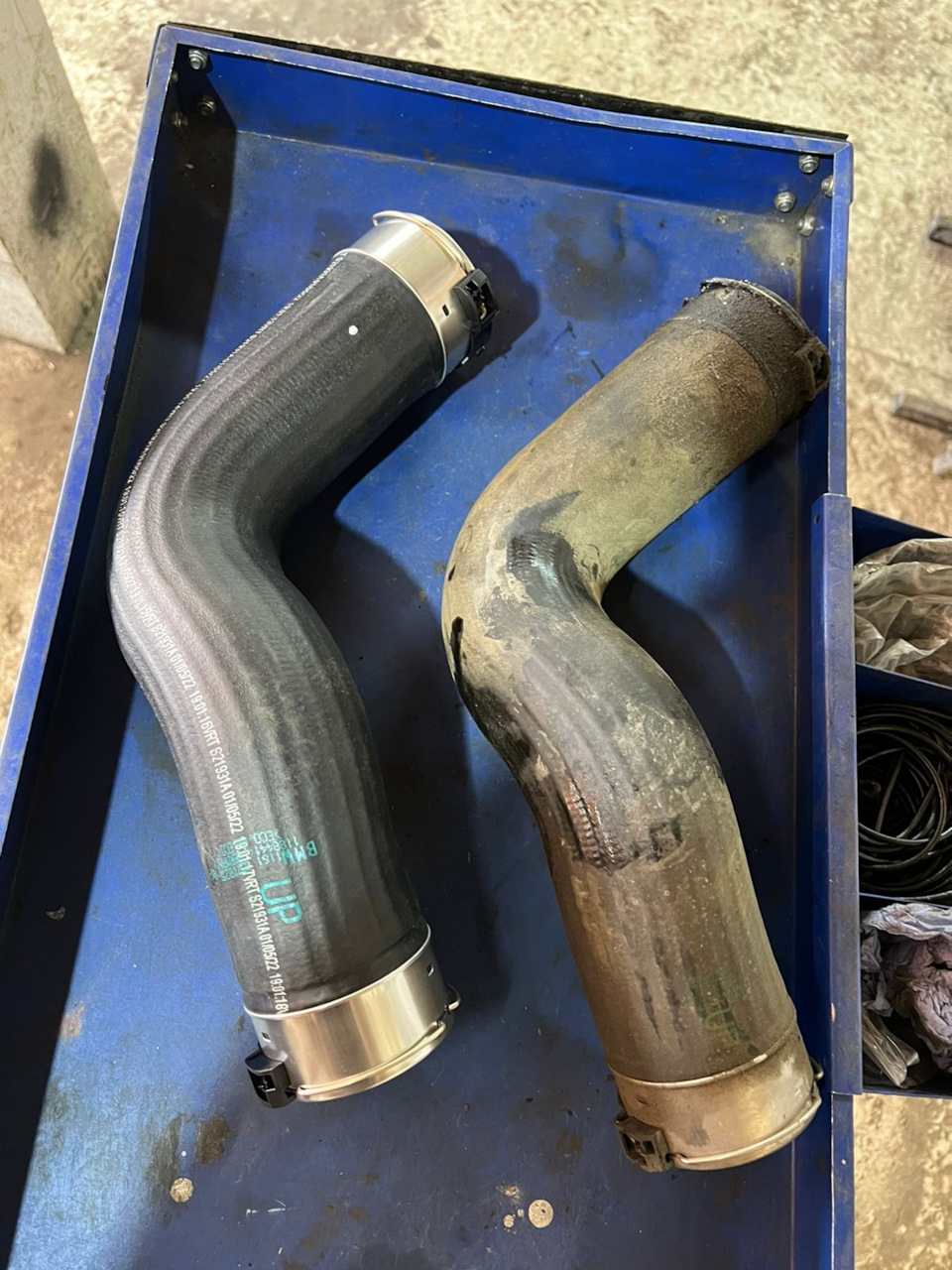 Патрубок интеркуллера BMW 5 g30 3.0d — BMW 5 series (G30), 3 л, 2017 ...