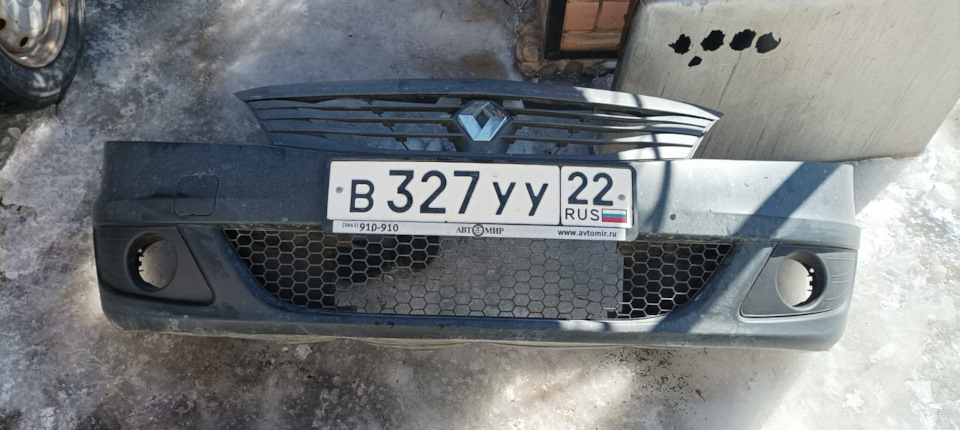 Установка ПТФ Sal-man — Renault Logan (1G), 1,4 л, 2010 года ...