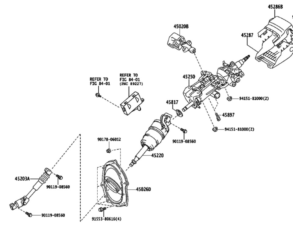 Замена рулевой крестовины — Lexus LX (URJ200/URJ201), 5,7 л, 2008 года ...