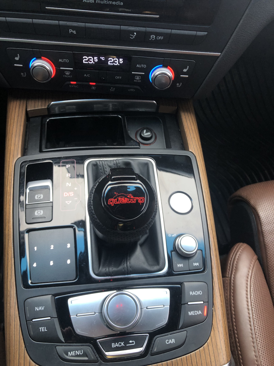 Кастом ручка селектора — Audi A7 Sportback (1G), 3 л, 2015 года ...