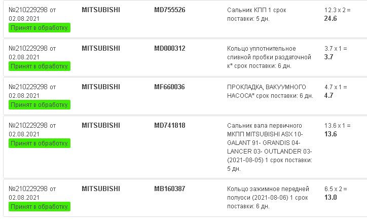 MD755526 Сальник крышки переднего дифференциала Mitsubishi | Запчасти ...