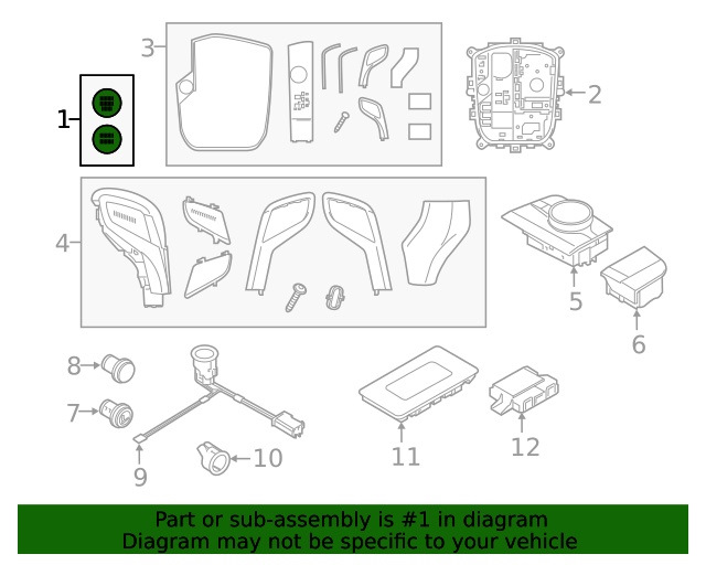 61319475063 Хрустальная кнопка старт-стоп BMW | Запчасти на DRIVE2