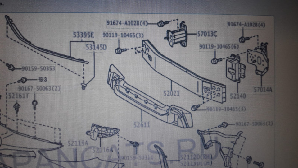Что за деталь? 53935-47010 — Toyota Prius V, 1,8 л, 2017 года ...