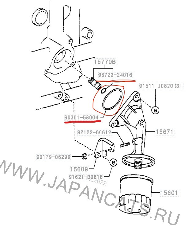 I. Кронштейн масляного фильтра 1SZ-FE — Toyota Vitz (10), 1 л, 2002 ...