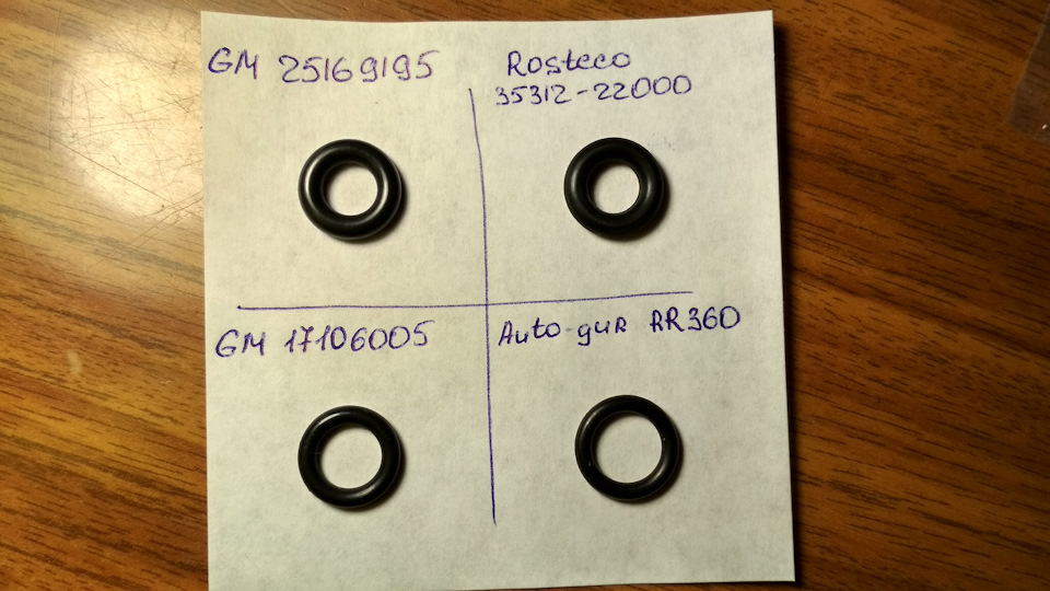 17106005 Уплотнительное кольцо топливной форсунки GM | Запчасти на DRIVE2