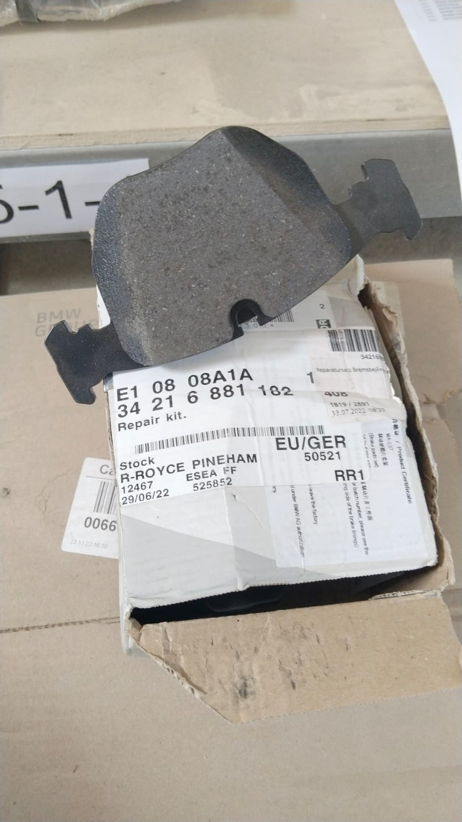 34216881182 Колодки тормозные задние дисковые Rolls-Royce — Форт ...