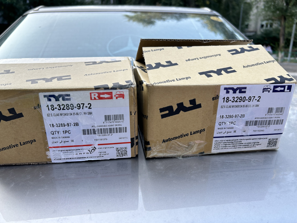 Дымчатые поворотники TYC — Mercedes-Benz E-Class (W124), 2,6 л, 1991 ...