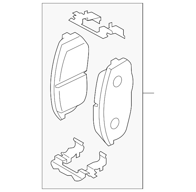 58101J9A00 КОМПЛЕКТ ТОРМОЗНЫХ КОЛОДОК С НАКЛАДКАМИ (4ШТ) KIA HYUNDAI ...