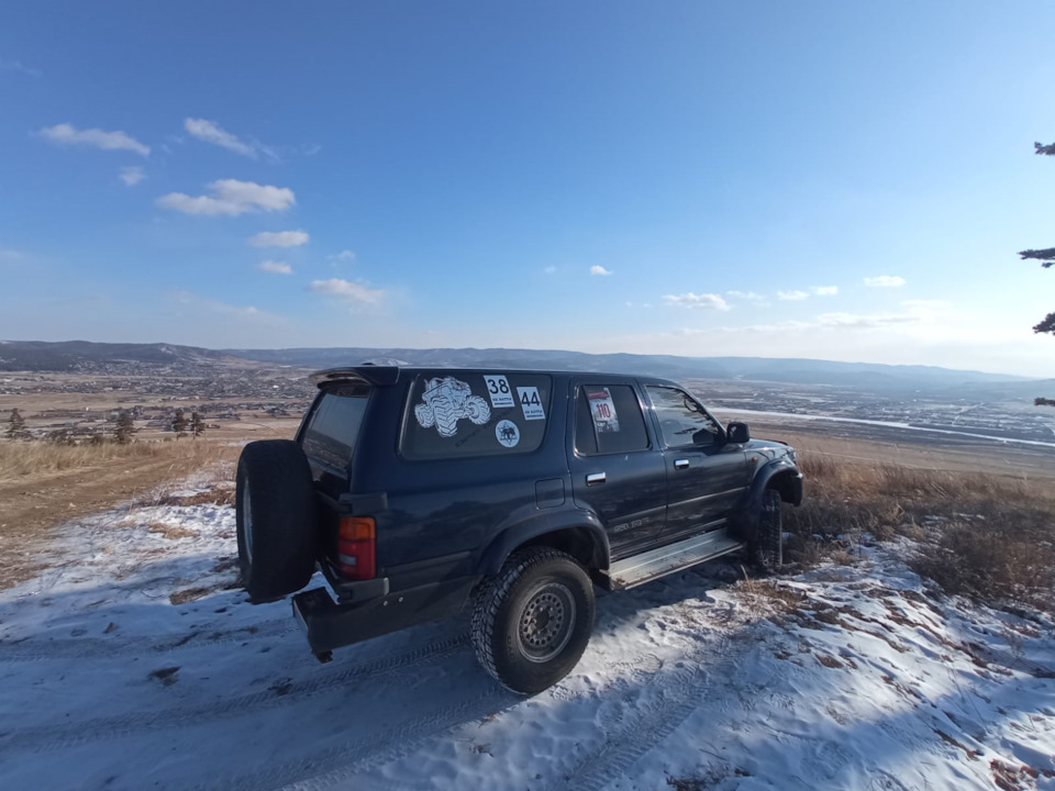 8# Задний бампер от LC Prado 70 на Surf 130 — Toyota Hilux Surf (2G), 2 ...