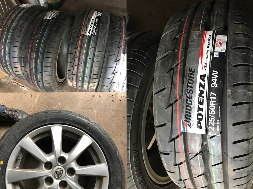Bridgestone Potenza Adrenalin RE003 — Toyota Avensis III, 1,8 л, 2010 года | шины | DRIVE2