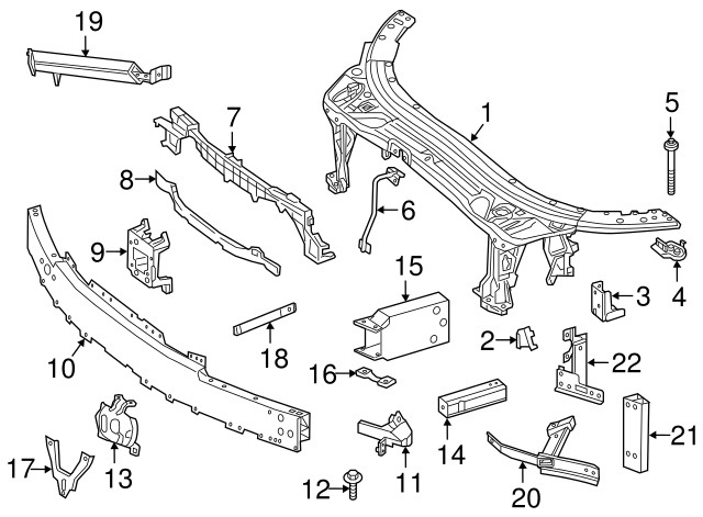 A0049909600 Bumper Impact Bar Bolt (Front Outer, Front Outer Outer ...