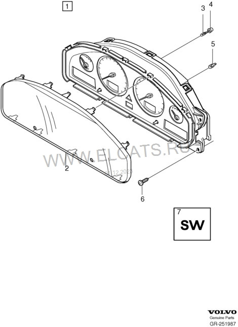 9472110 лампочка приборной панели — Volvo XC70 II, 2,4 л, 2002 года ...