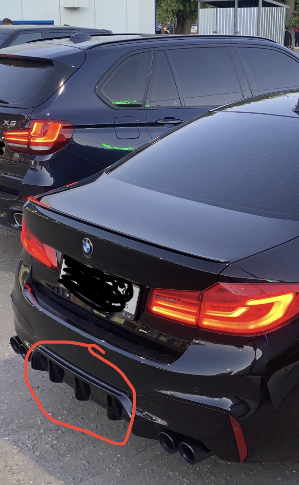 Диффузор от F90 и фаркоп. — BMW 5 series (G30), 3 л, 2018 года ...