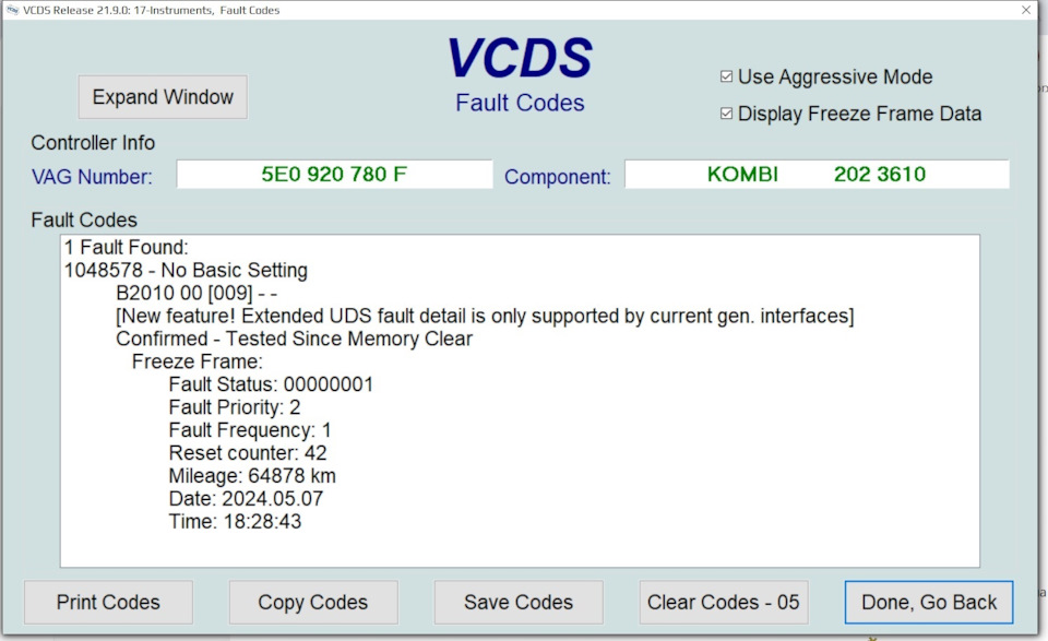 Приборка 5E0 920 780 F. Ошибка 1048578 — No Basic Setting — Skoda ...