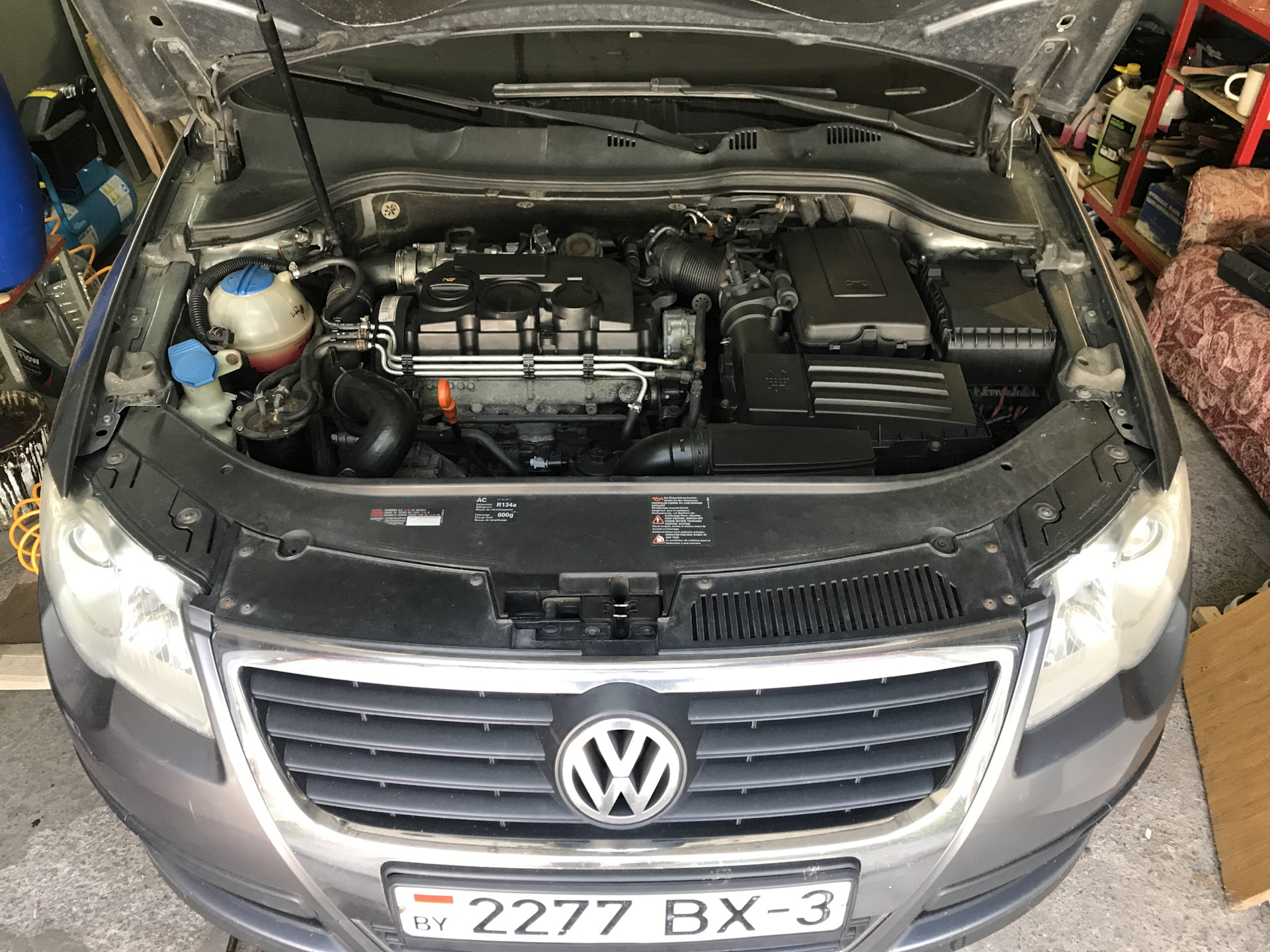 Замена ремня ГРМ — Volkswagen Passat B6, 2 л, 2006 года | плановое ТО ...