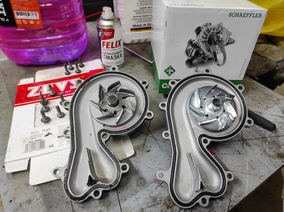 И снова Антифриз… замена помпы. — Volkswagen Touareg (2G), 3 л, 2014 ...