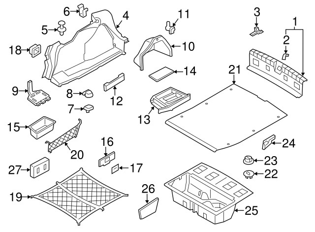 71107263439 Корпус аптечки чёрный BMW | Запчасти на DRIVE2
