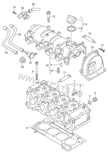 Клапан вентиляции картерных газов МКП или DSG7 (CBZB) 030103175B или ...