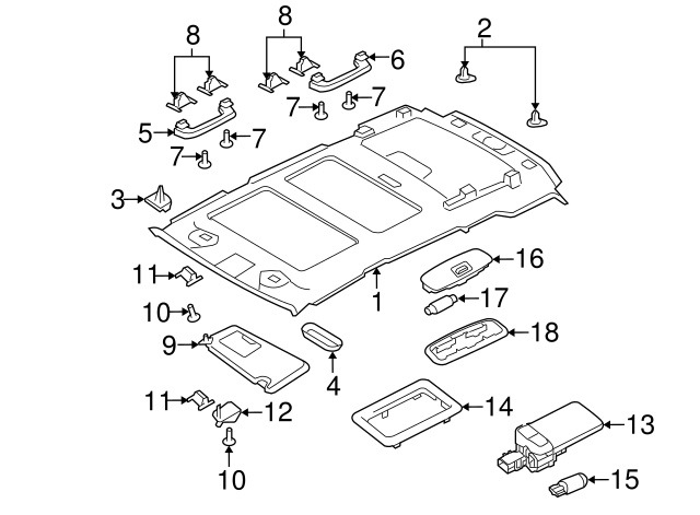 LR001964 РАССЕИВАТЕЛЬ ЛАМПЫ ТУАЛ. ЗЕРКАЛА Jaguar Land Rover | Запчасти ...