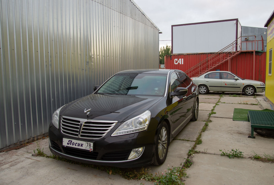 Атермалочка на переднюю полусферу — LLumar AIR 90 — Hyundai Equus (2G ...