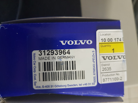 31293964 Регулятор Volvo | Запчасти на DRIVE2